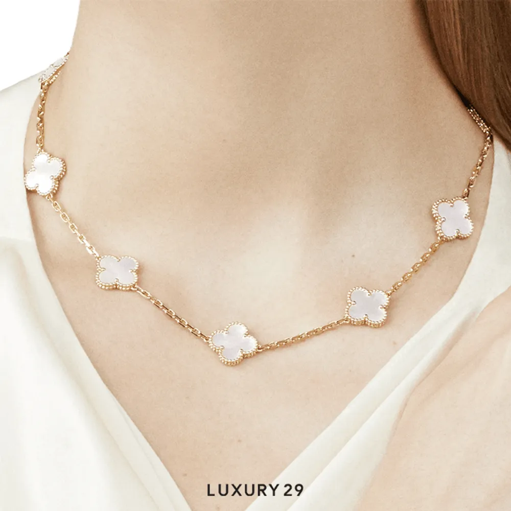 Van cleef 5 motif necklace store
